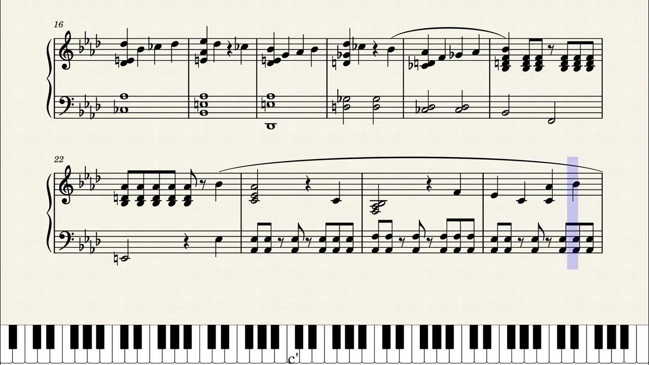 Tonight from West Side Story (music by Leonard Bernstein) Easy Piano Solo arr. sheet music - YouTube