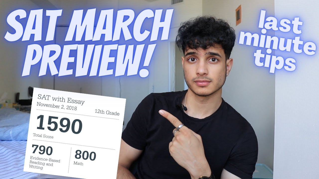 SAT MARCH PREVIEW! LAST MINUTE SAT TIPS! - YouTube