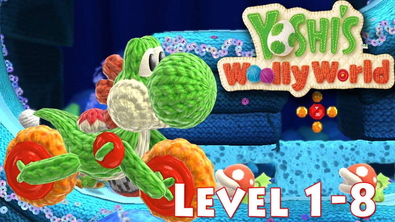♥♥♥ Yoshis Woolly World ♥♥♥ World 1 - Level 8 - 1080p 60FPS GAMEPLAY ...