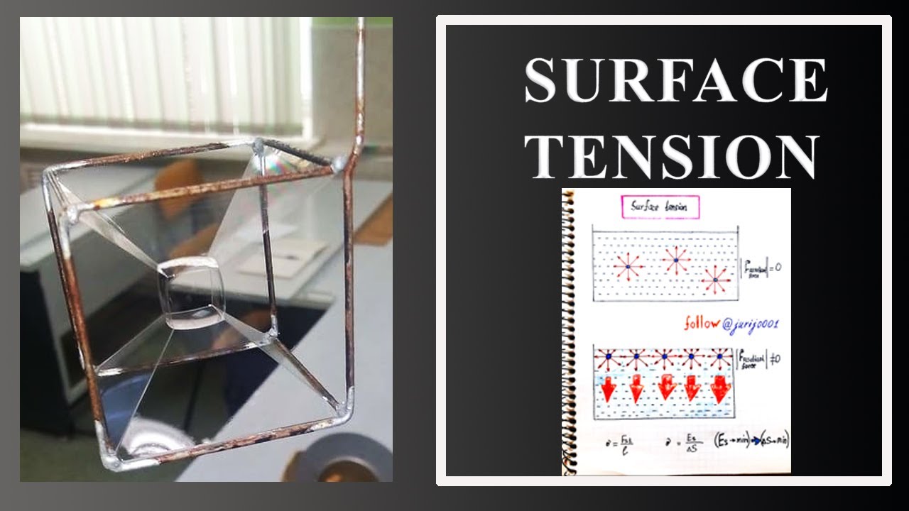 Surface tension of the liquid - YouTube