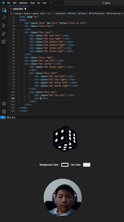 Dice Roll 3D Color #coding #webdesign #htmlcss #code - YouTube