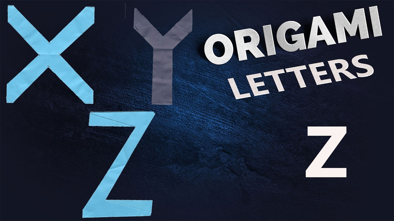 alphabet letters for origami - letter Z - YouTube