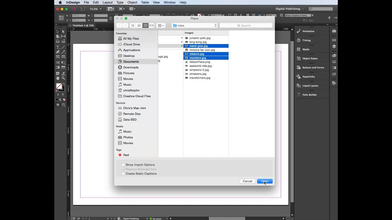 Adobe InDesign - scrollable tabs - YouTube