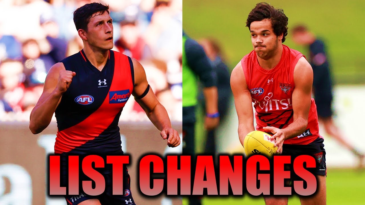 Essendon Finalise 2024 List Changes - YouTube