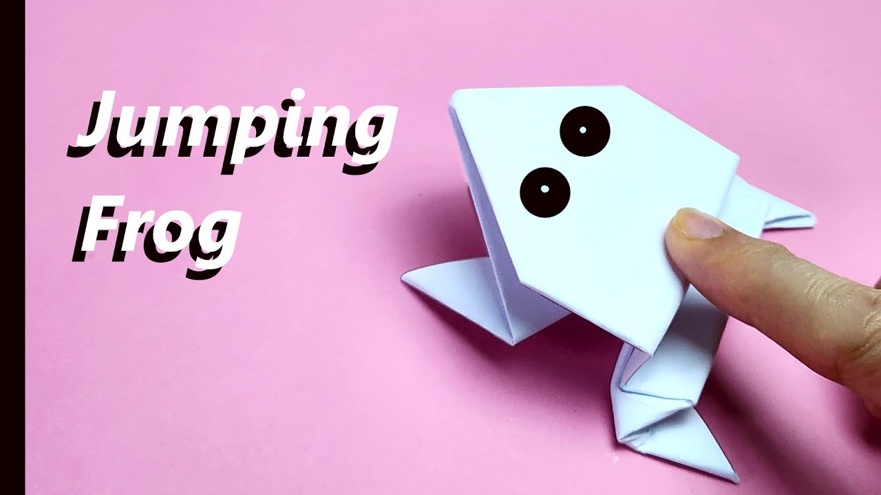 Easy Origami Jumping Frog Tutorial | How To Make a Paper Jumping Frog ...