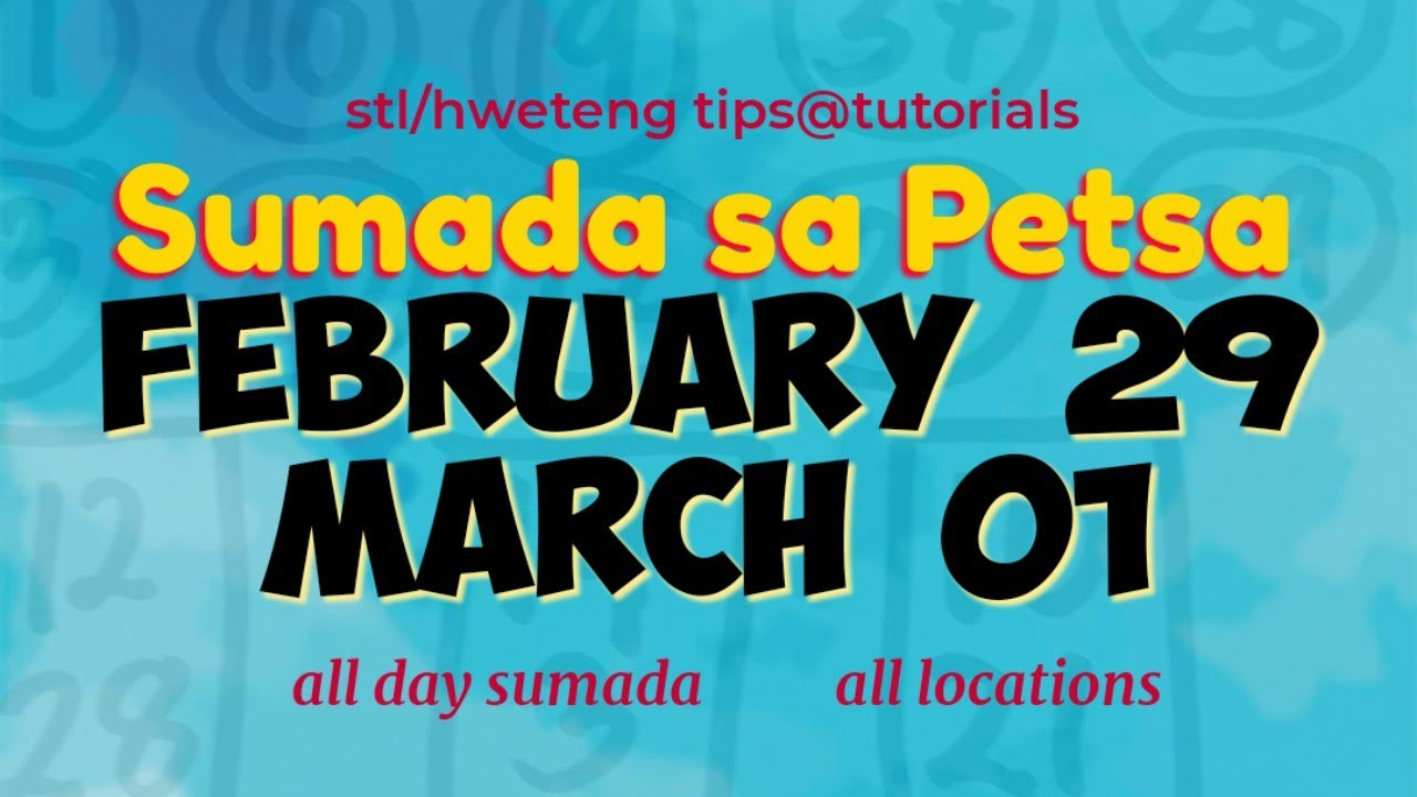 STL/HWETENG/ FEB.29 - MAR.01 /TIPS and TUTORIALS/SUMADA sa PETSA - YouTube