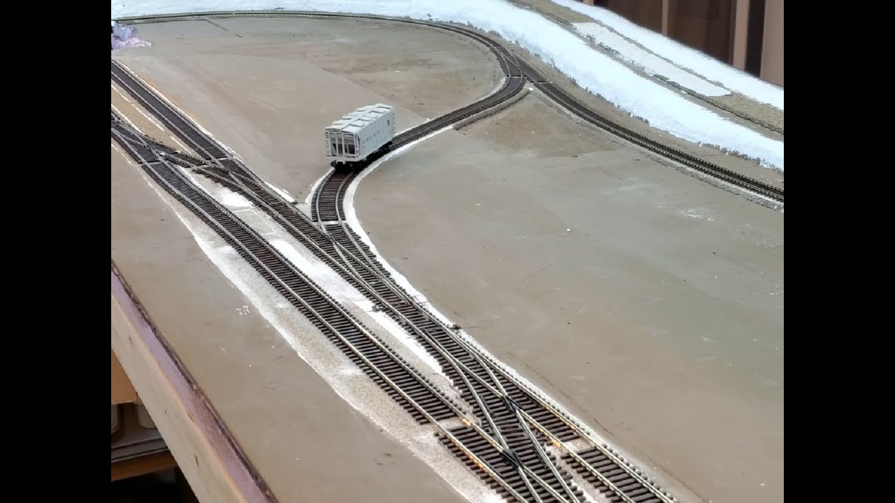 Painting Benchwork, Installing Roadbed and Laying Track. HO Scale 12x20 ...