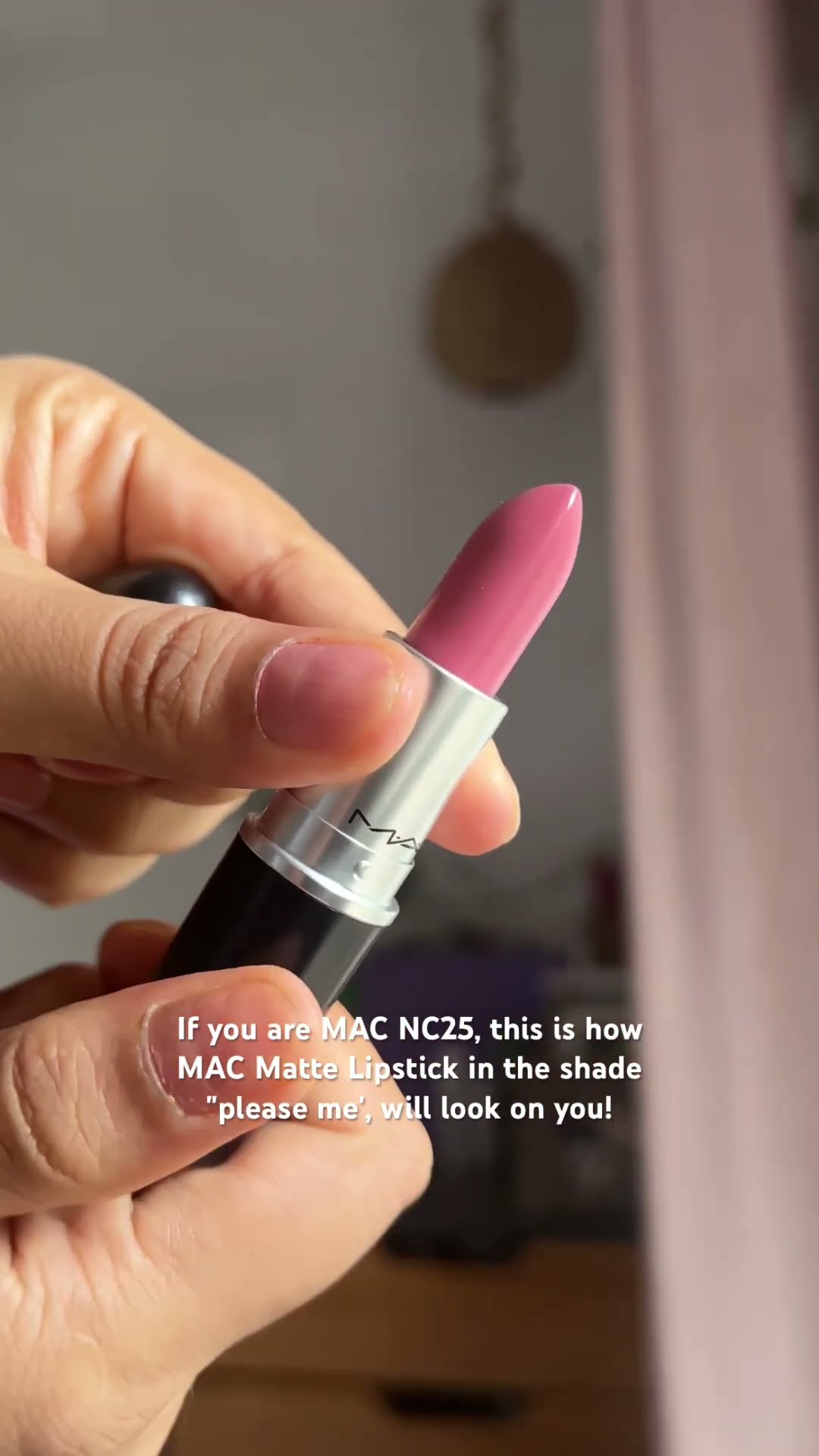 MAC Matte Lipstick Please Me Swatch