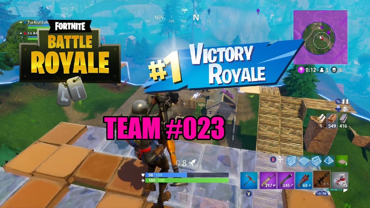Fortnite Battle Royale - Xbox One X Multiplayer Gameplay Team #023 ...