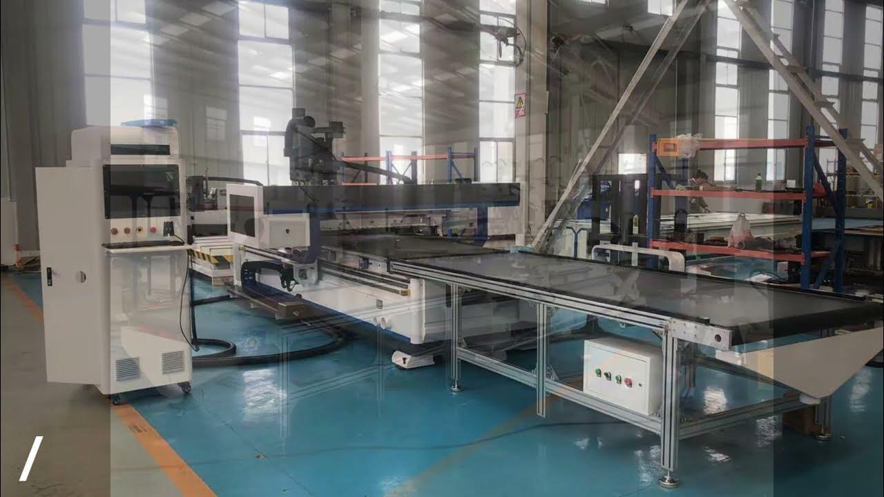 Auto loading and unloading atc cnc router machine - YouTube