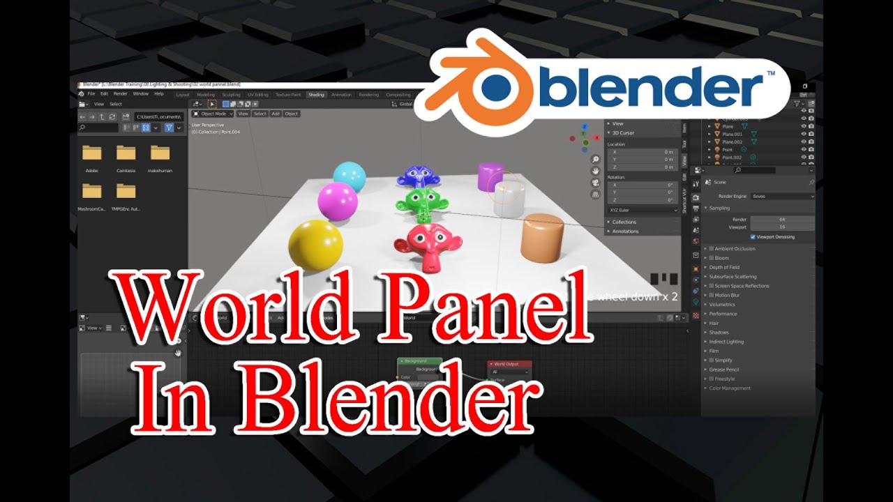Blender World Panel Blender World Node Editor Tricks Coding Tutorial Myanmar Youtube