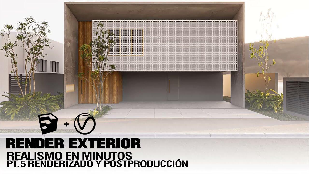 Render exterior | Render realista en minutos | Parte 5 Renderizado y Postproducción - YouTube