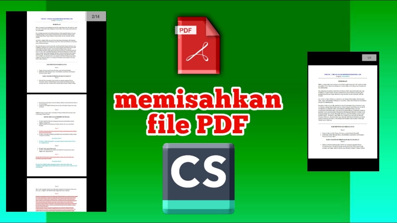 Cara memisahkan file PDF per halaman di Camscanner - YouTube