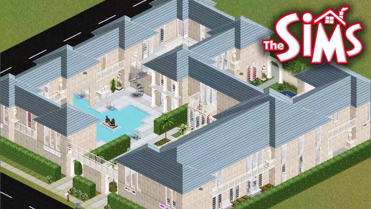Building a $1,000,000 Mansion in The Sims 1 - YouTube