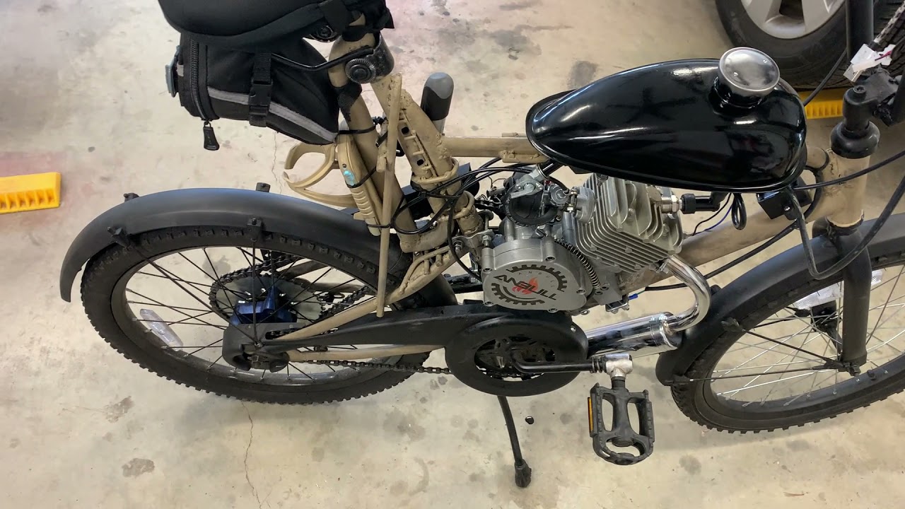 100cc Engine On A 20 Inch Bicycle YouTube