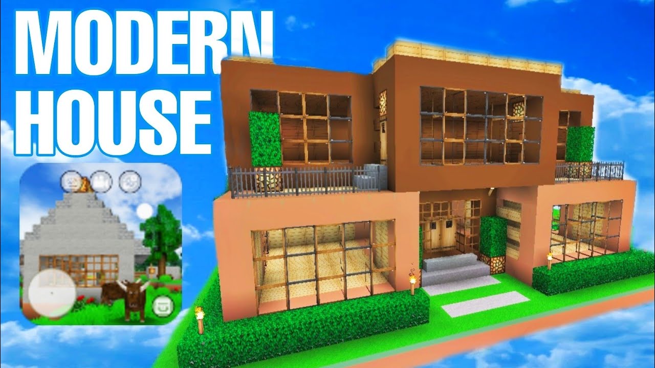 TUTORIAL MODERN HOUSE MINI BLOCK CRAFT - YouTube