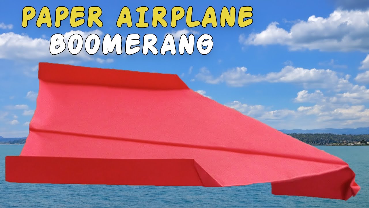 how to make paper boomerang plane | Tutorial - YouTube