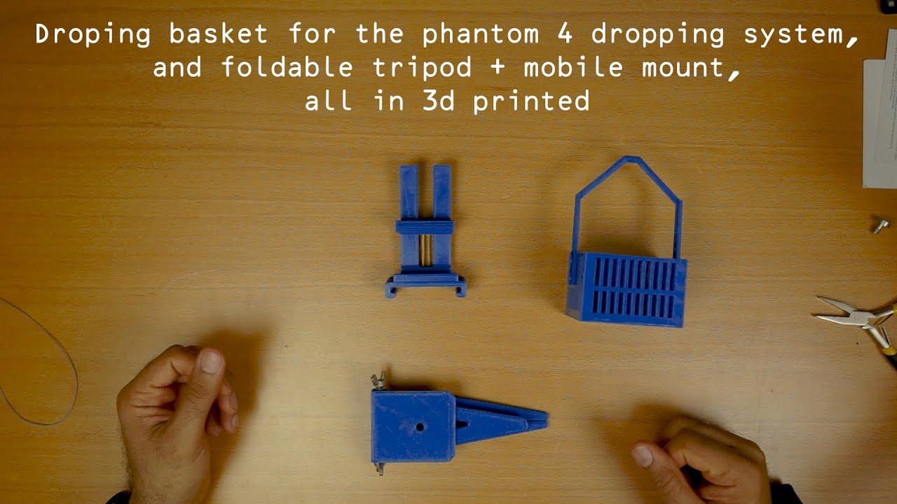 Droping basket for the phantom 4 dropping system/foldable tripod+mobile ...