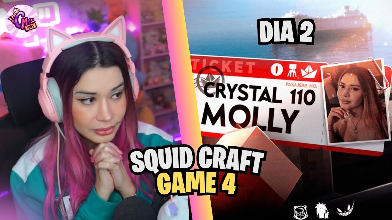 CRYSTAL MOLLY EN SQUID CRAFT GAME 4 DIA 2 😱 - YouTube