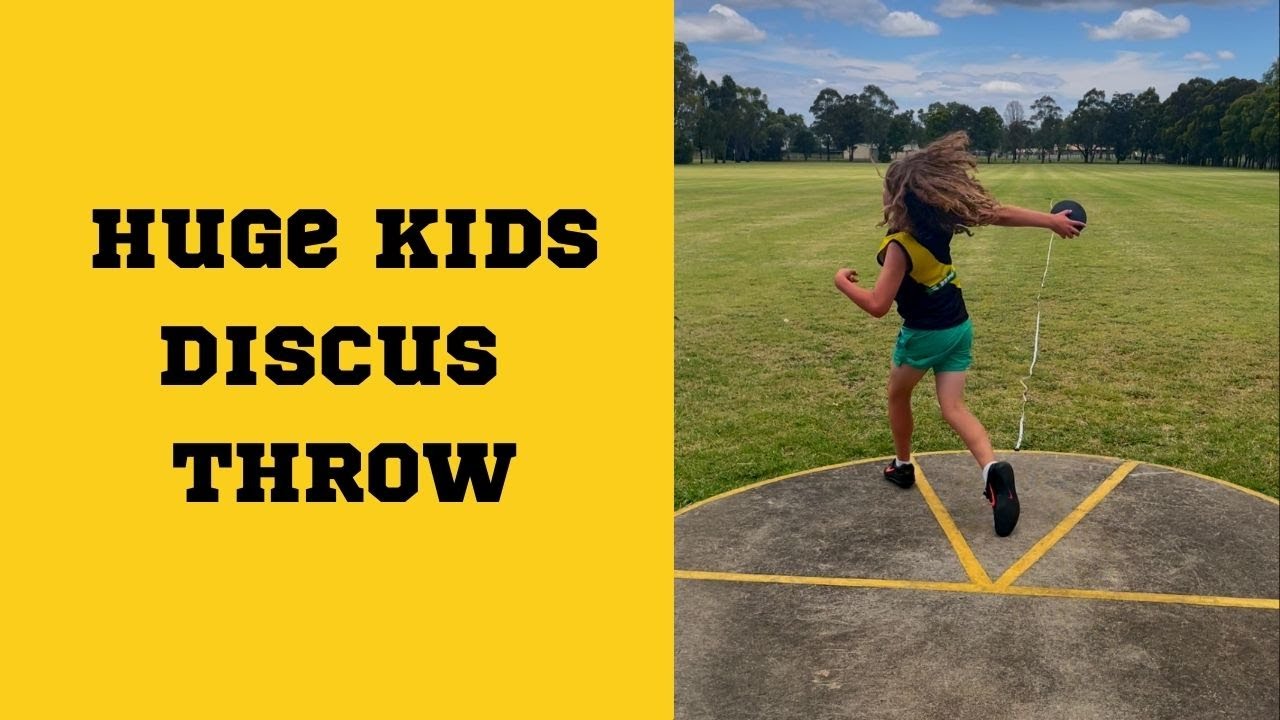 Big Discus throw by 9 year old boy - YouTube