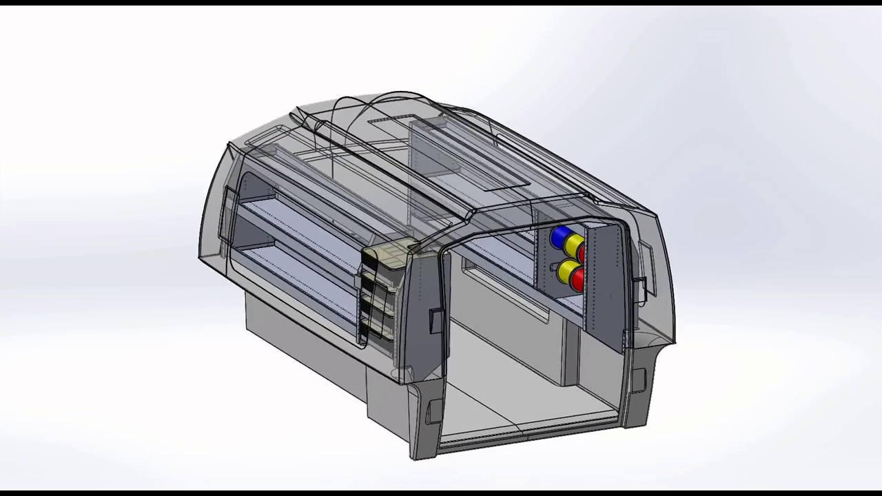 Electrician inserts truck service body - YouTube