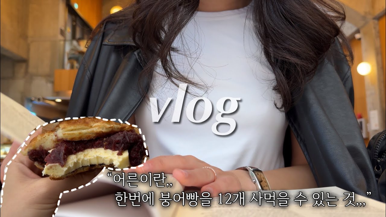 직장인 브이로그 최애 붕어빵집에서 붕어빵 12개 사기 블로그 체험단으로 머리하고 와인마시는 일상 애플브리 샌드위치