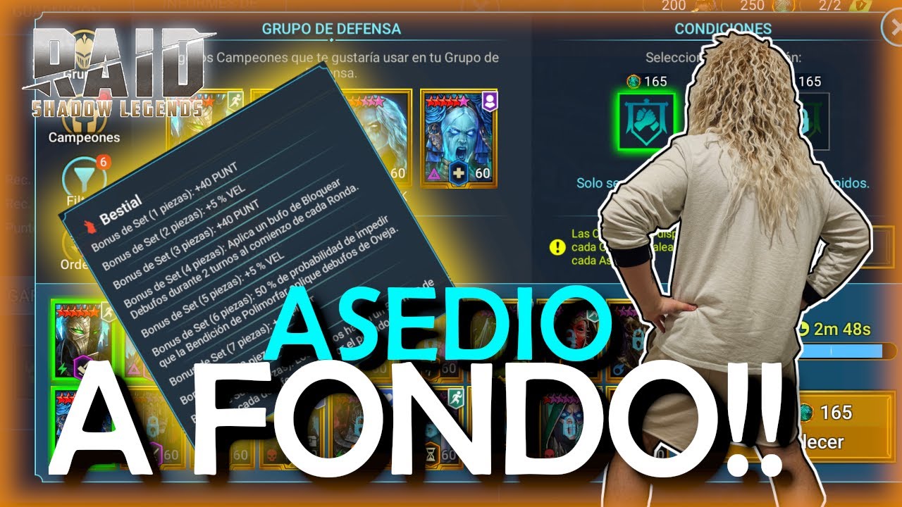 NUEVO SET ES TOP!!! + PASEO COMPLETO POR EL MODO ASEDIO!! | RAID SHADOW ...