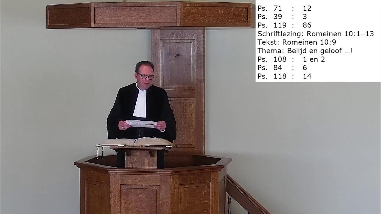 241027 Ochtenddienst (09:30 uur) - ds. A. Vonk Noordegraaf - YouTube