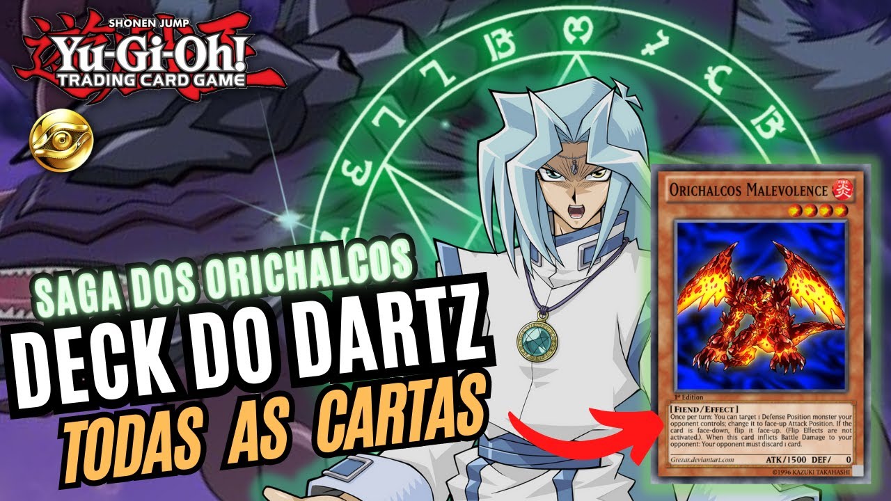 YUGIOH! DECK DE DARTZ TODAS AS CARTAS - SAGA ORICHALCOS - YouTube