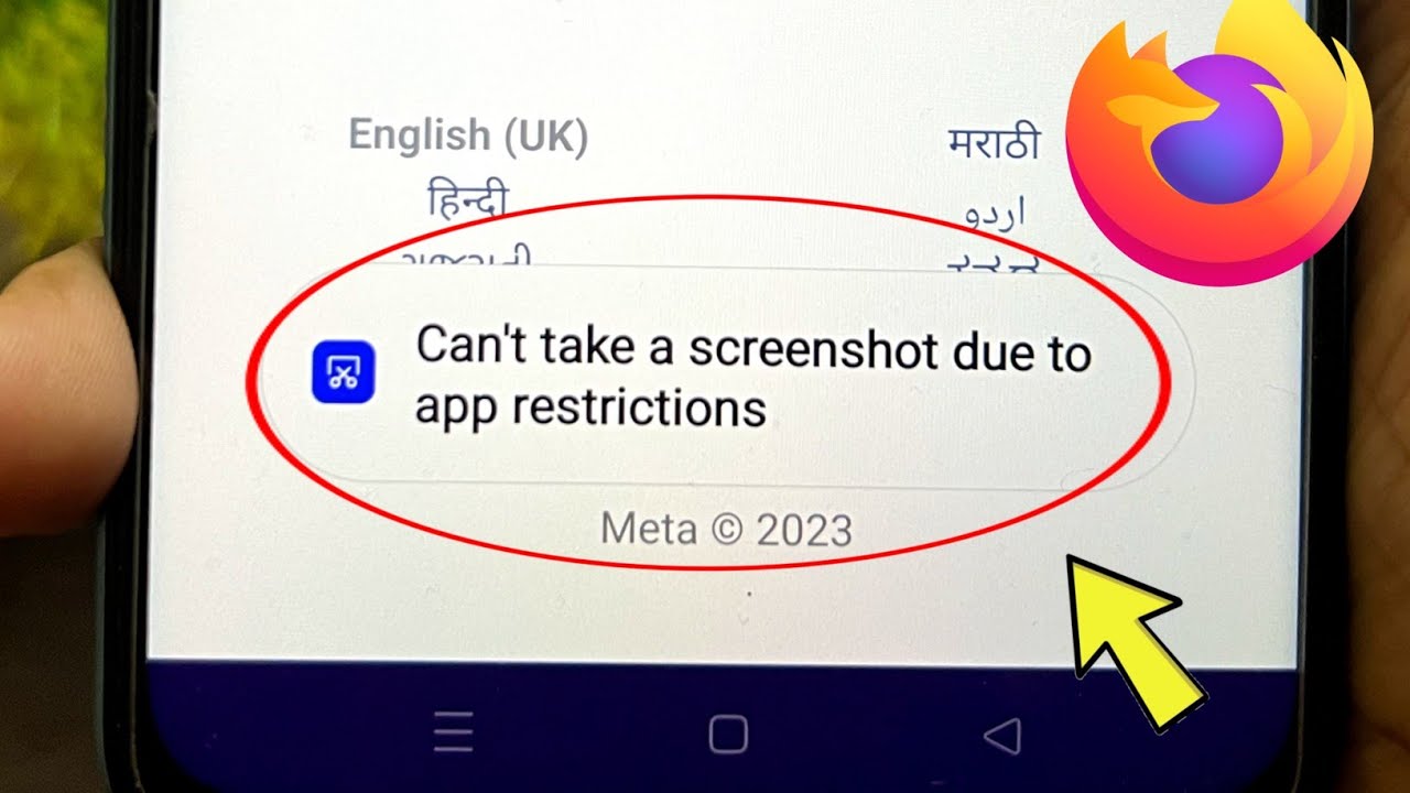 Fix Firefox Browser | Can't take a screenshot due to app restrictions ...