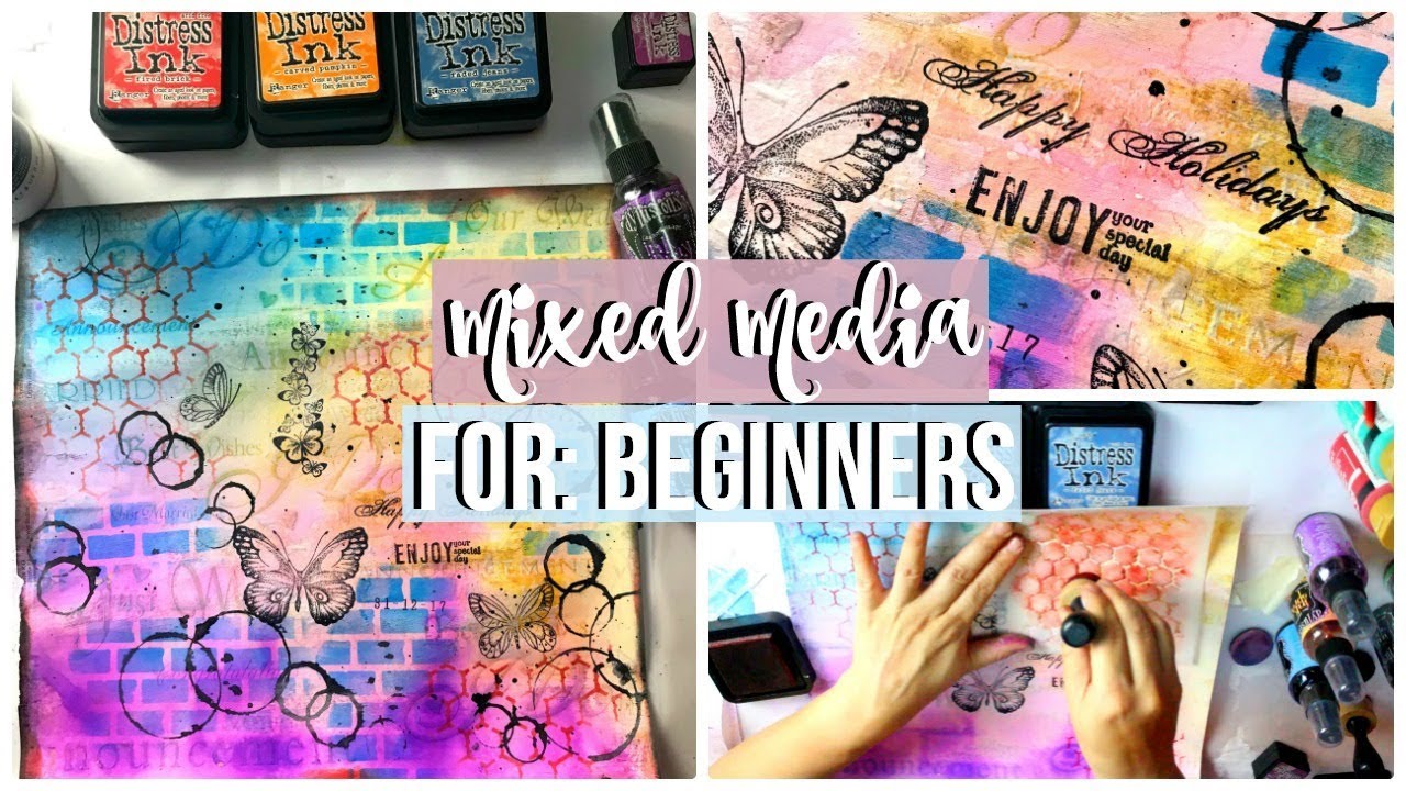 Introduction to Mixed Media l For Beginners Step-by-step - YouTube
