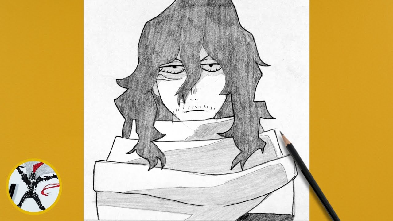 How to Draw Aizawa Step by Step – Anime Pencil Drawing for Beginner ...