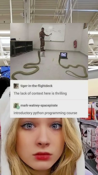 The lack of context here is thrilling: introductory Python Programming ...