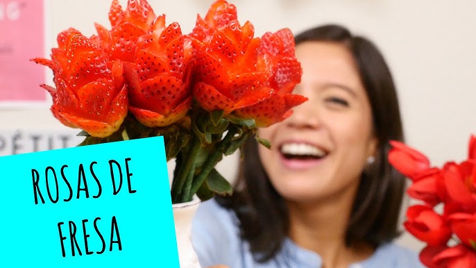 Rosas De Fresa Para San Valentin Cómo Hacer Rosas Con Fresas.