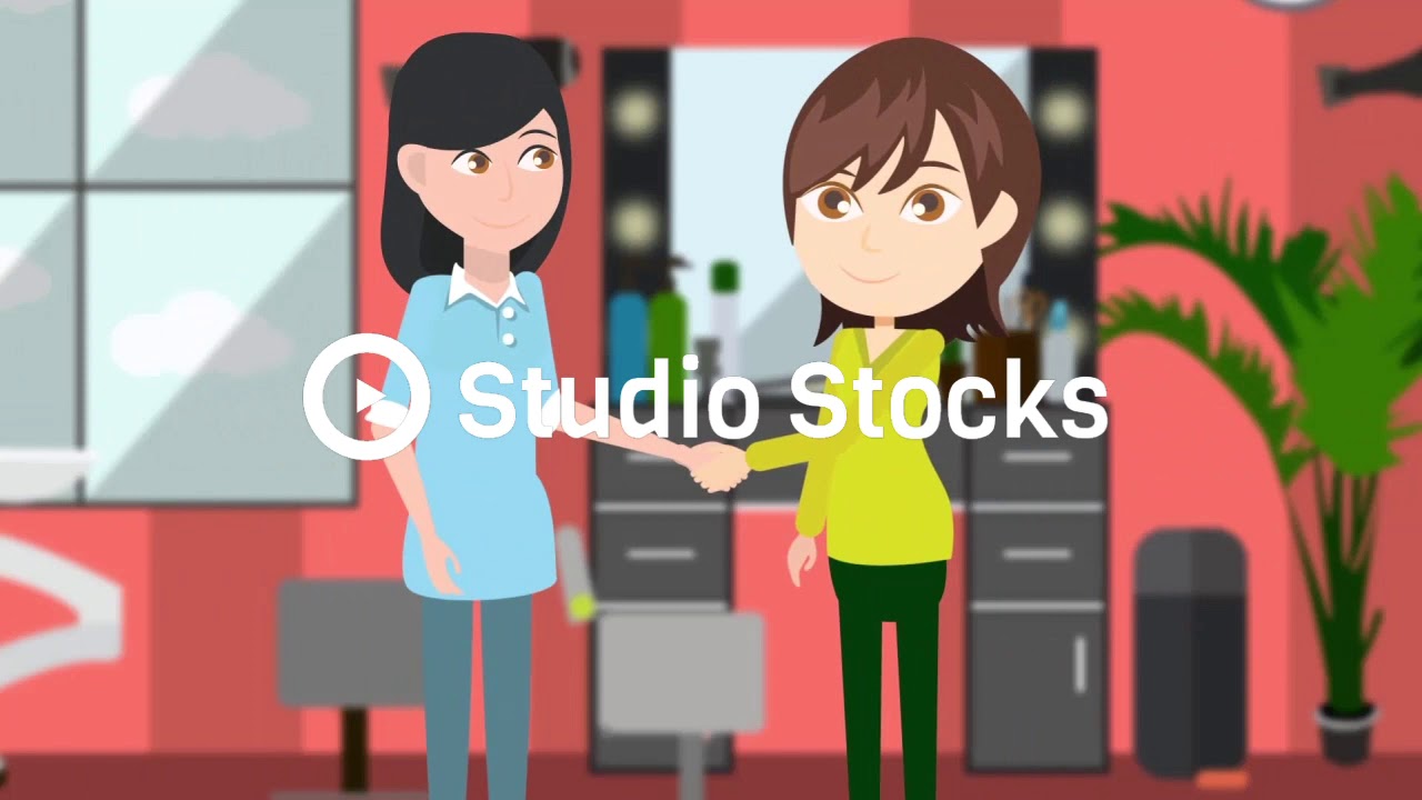 2D Animation Hair Salon Video - British Demo - YouTube
