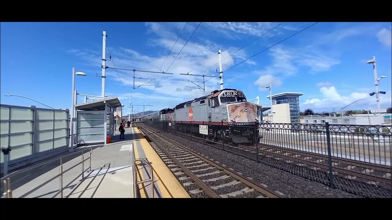 Must Watch! Caltrain Nippon Sharyo Gallery Car funeral train. - YouTube