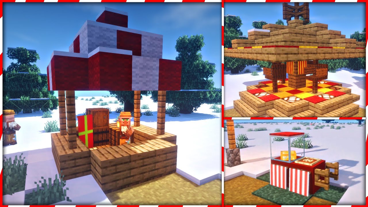 Minecraft: Christmas Market Build Hacks 🎄 || Tutorial #5 - YouTube