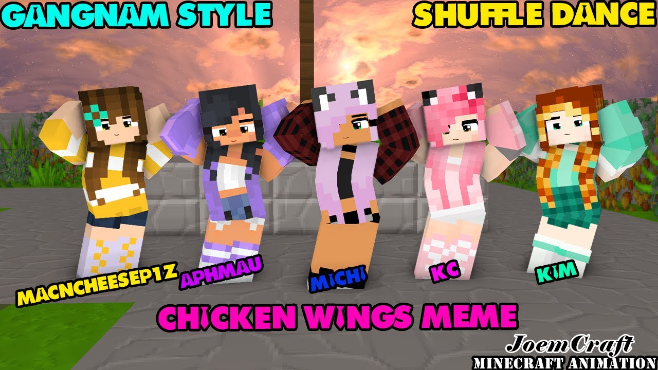 Sexy Crew Of Aphmau Dance Chicken Wings Meme Shuffle Dance Hero