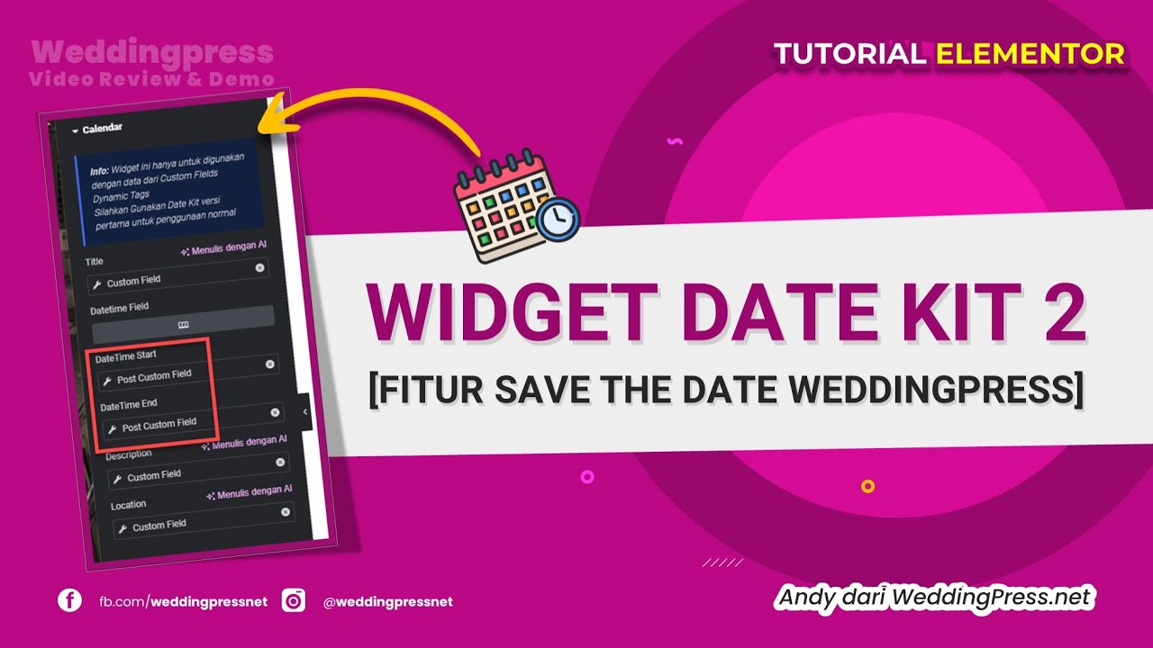 Cara Pakai Widget Date Kit 2 WeddingPress Untuk Simpan Acara Di Google ...