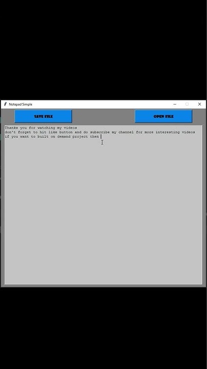 GUI Notepad Application with tkinter - YouTube