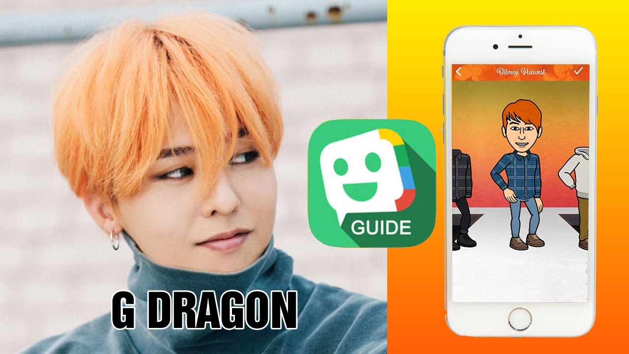 Tutorial for Bitmoji: How to create avatars: G-Dragon - YouTube