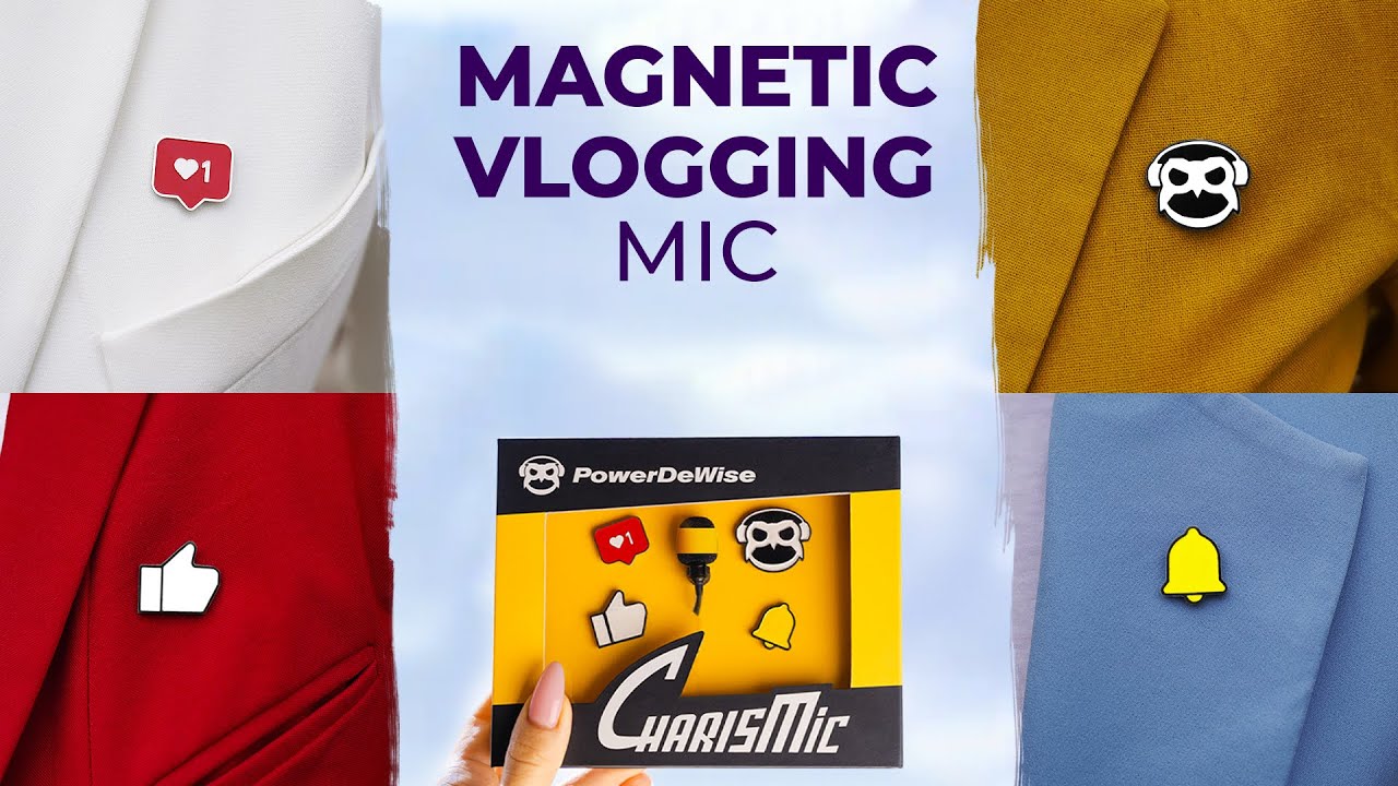 Magnetic Lapel Microphone with customized badges - CharisMic - YouTube