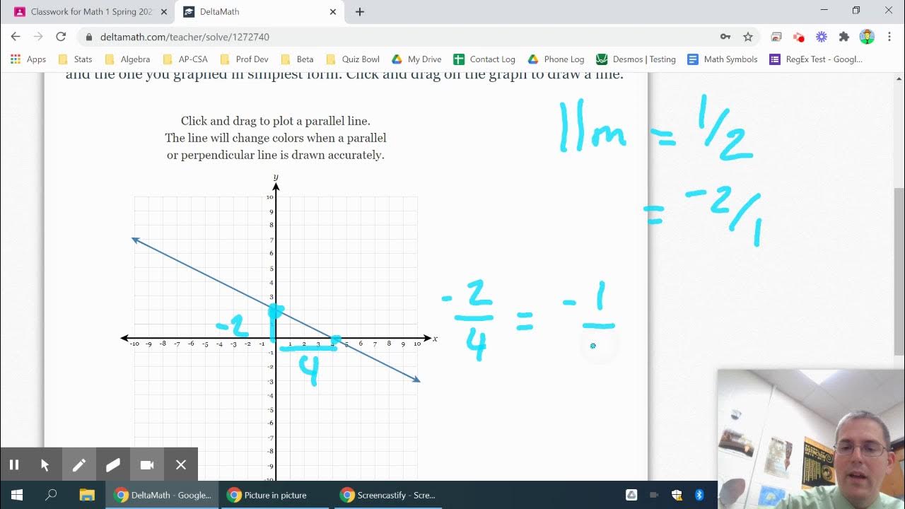 DeltaMath: ID Parallel/Perpendicular Lines - YouTube
