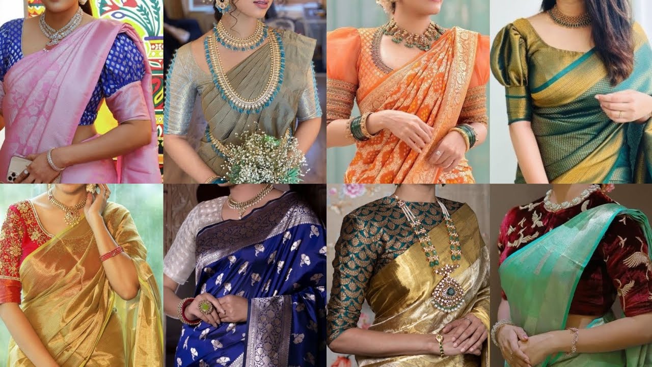 Silk Saree Blouse Designs New Model / Silk Saree ke Blouse Ke Designs ...