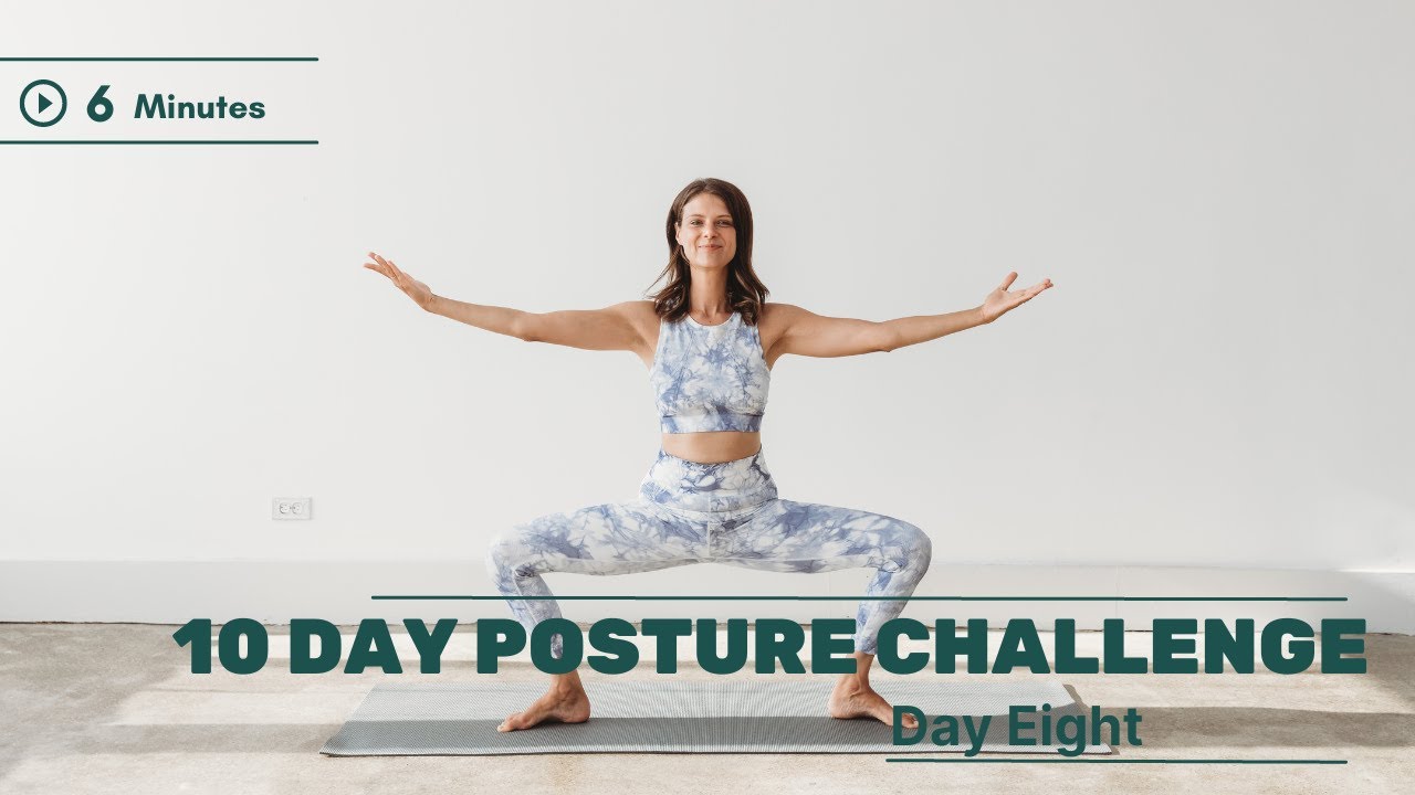 Better Posture Challenge Day 9 | 6 Minute Pilates Mat Workout - YouTube