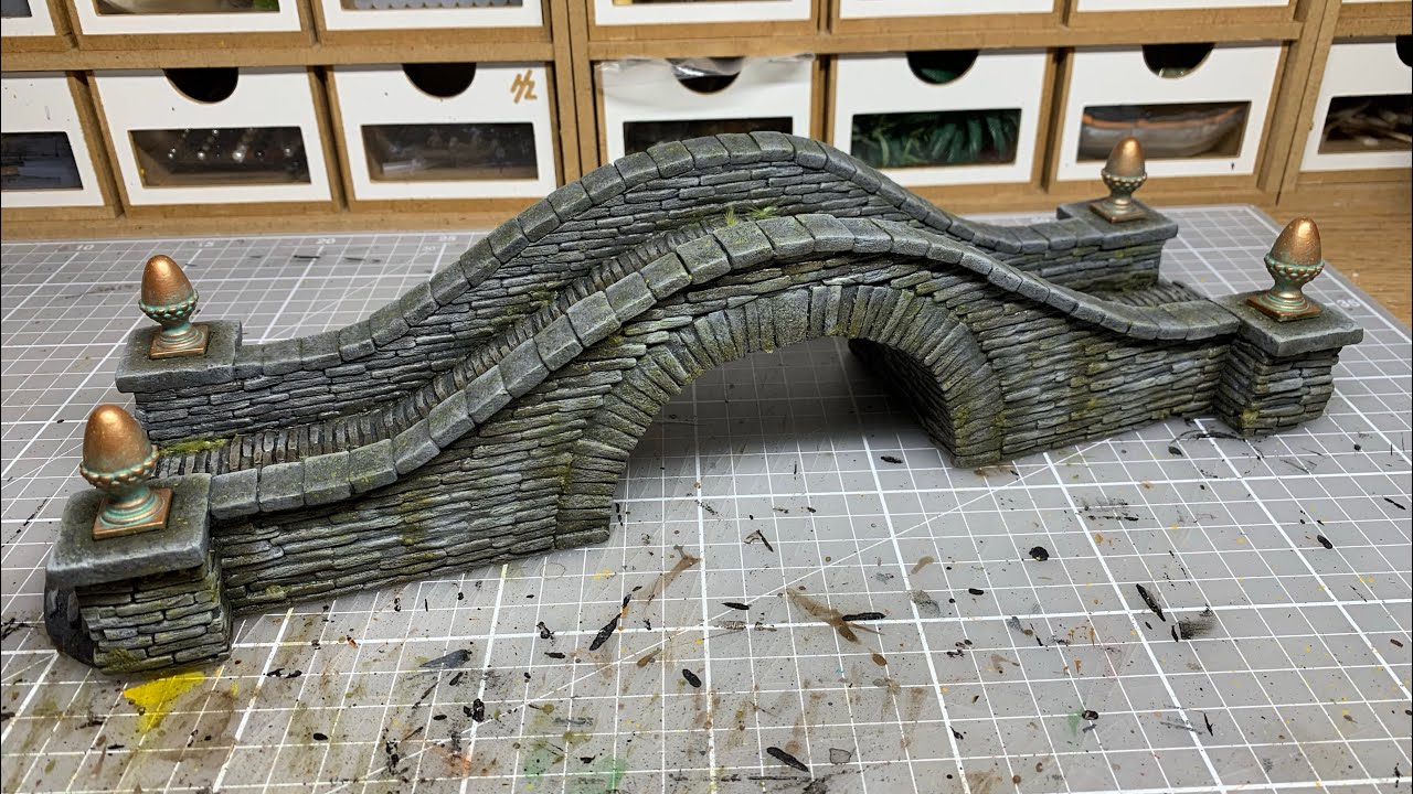 Stone Bridge for wargaming or D&D in 28mm scale: Part 2 - How to paint ...