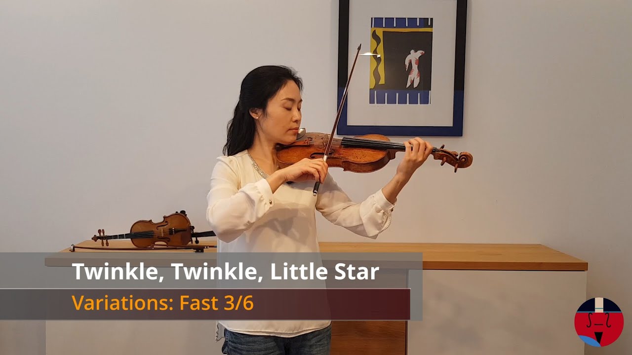 fast 3/6 빠른템포 Twinkle Variations (Suzuki Violin Book 1) 작은별 변주곡 - YouTube