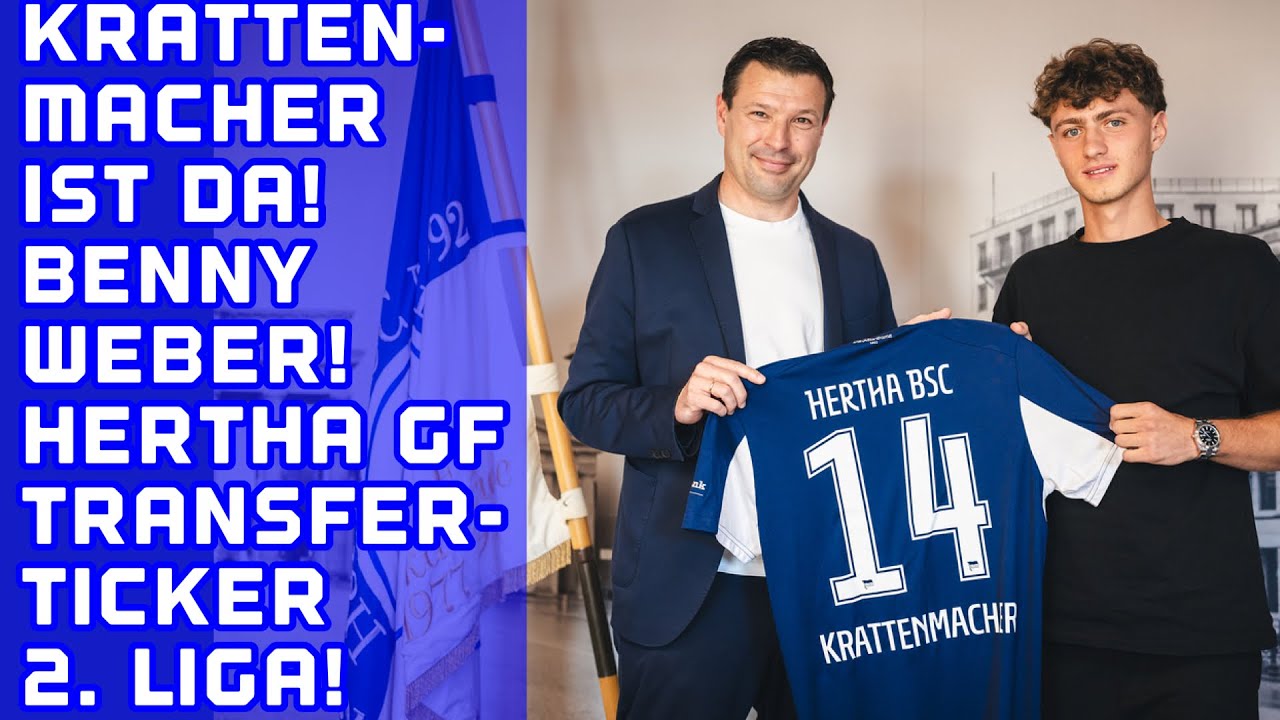 Krattenmacher ist da! Benny Weber. Hertha GF. 2. Liga Transferticker. Bochum holt neuen Stürmer ...