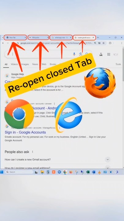 Restore or Reopen the Recently Closed Browser Tab | #restore #browser ...