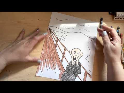 K-2 The Scream Art Lesson - YouTube
